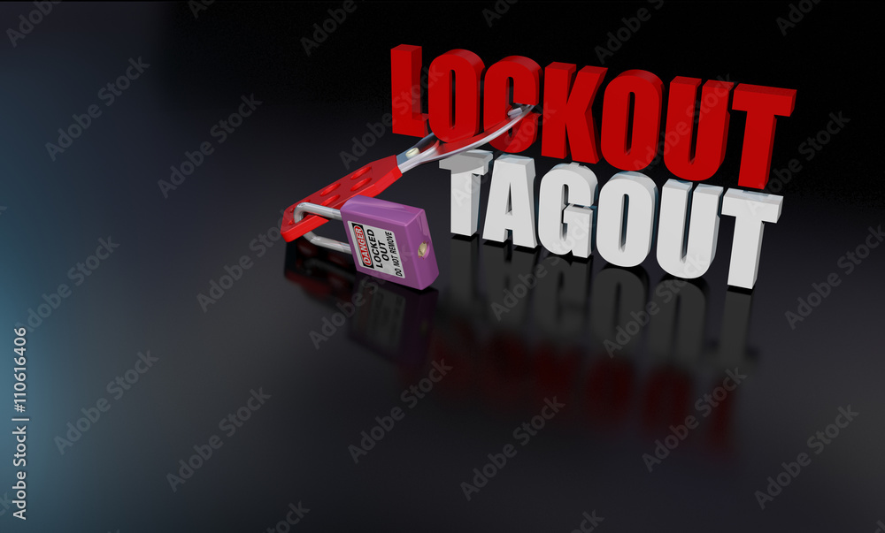 Lockout Tagout logo, 3D illustration Illustration Stock | Adobe Stock