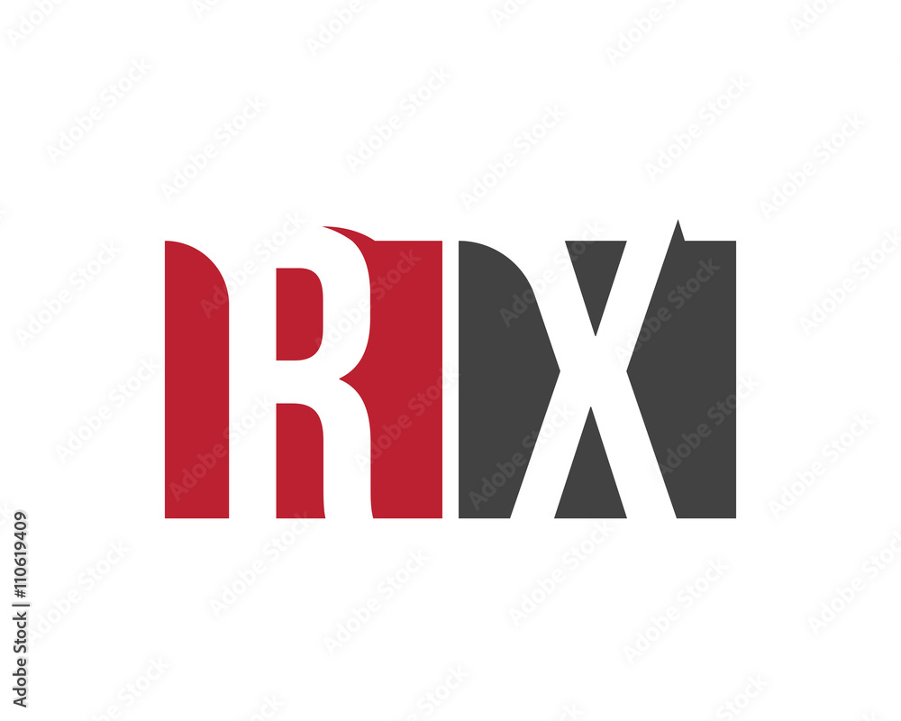 RX red square letter logo for xray, exchange, extreme, exercise Stock ...