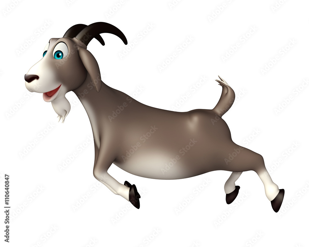 cute Goat funny cartoon character Stock Illustration | Adobe Stock