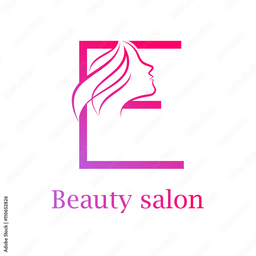 Abstract letter E logo,Beauty salon logo design template Stock Vector ...