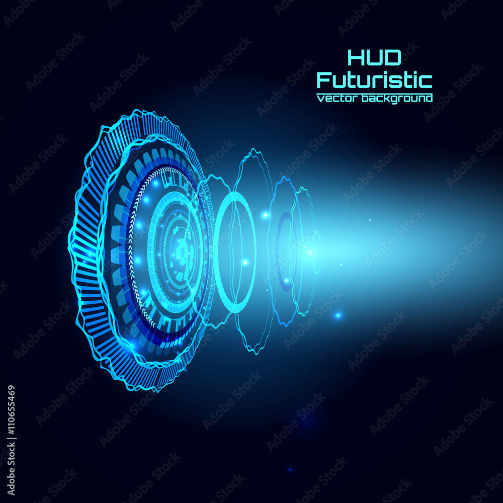 Futuristic interface infographics, HUD, vector background Stock Vector ...