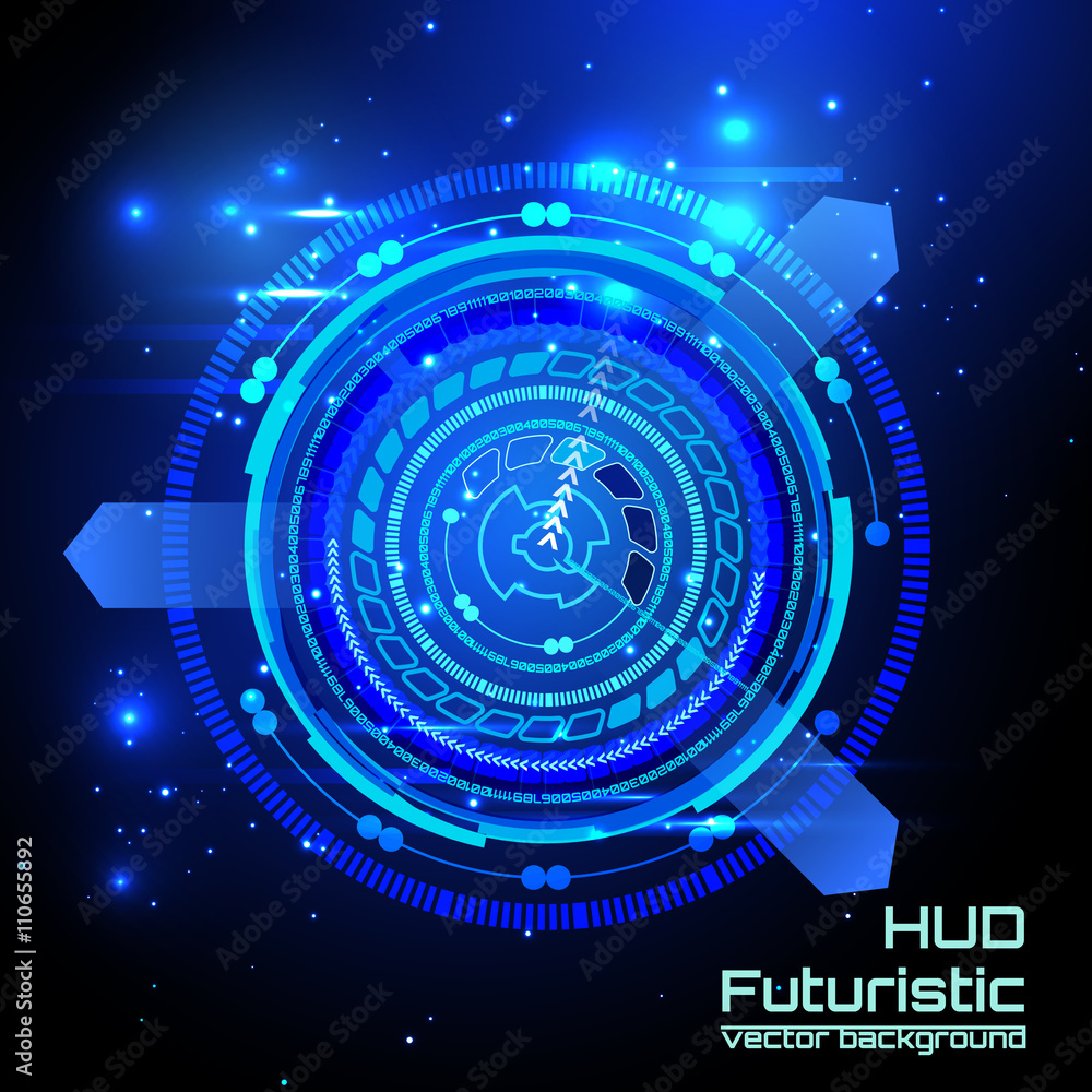Futuristic interface infographics, HUD, vector background Stock Vector ...