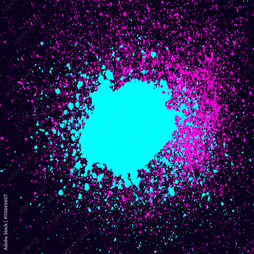 Glowing Neon Paint Splatter Backgrounds