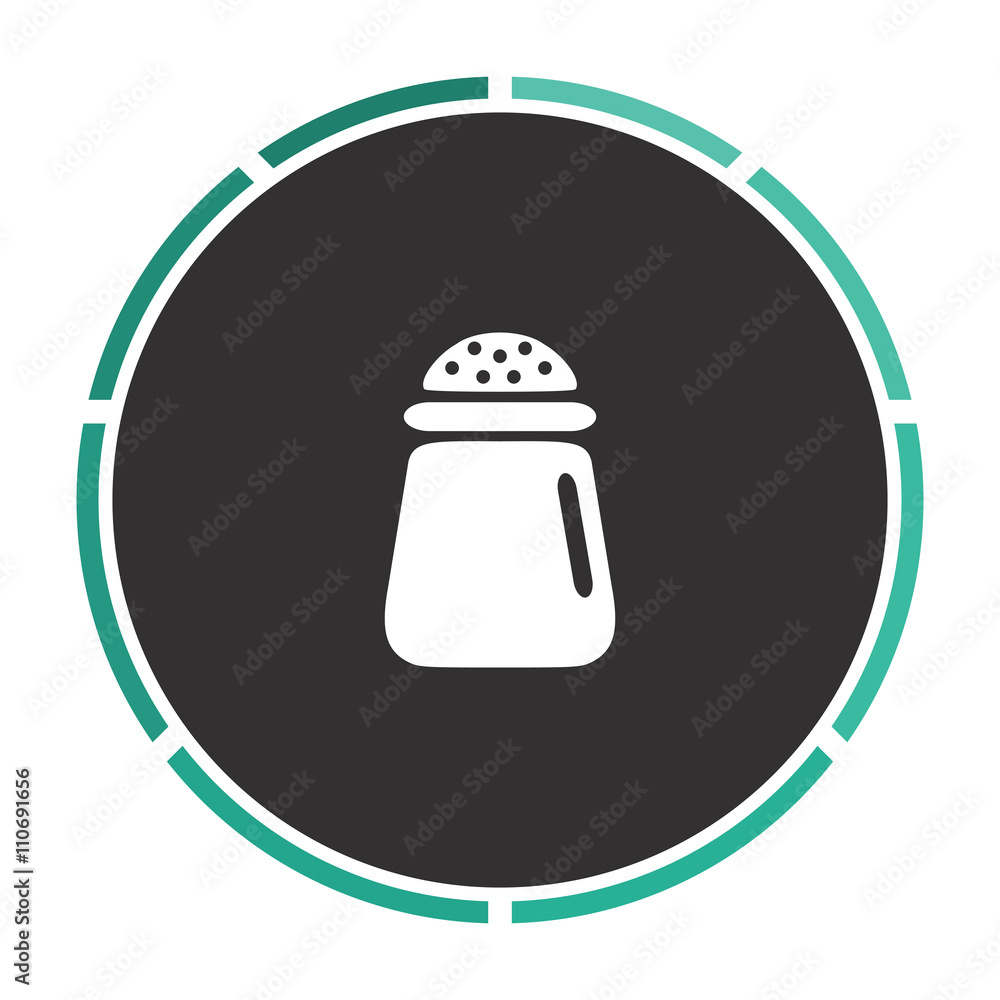salt Simple flat white vector pictogram on black circle. Illustration ...