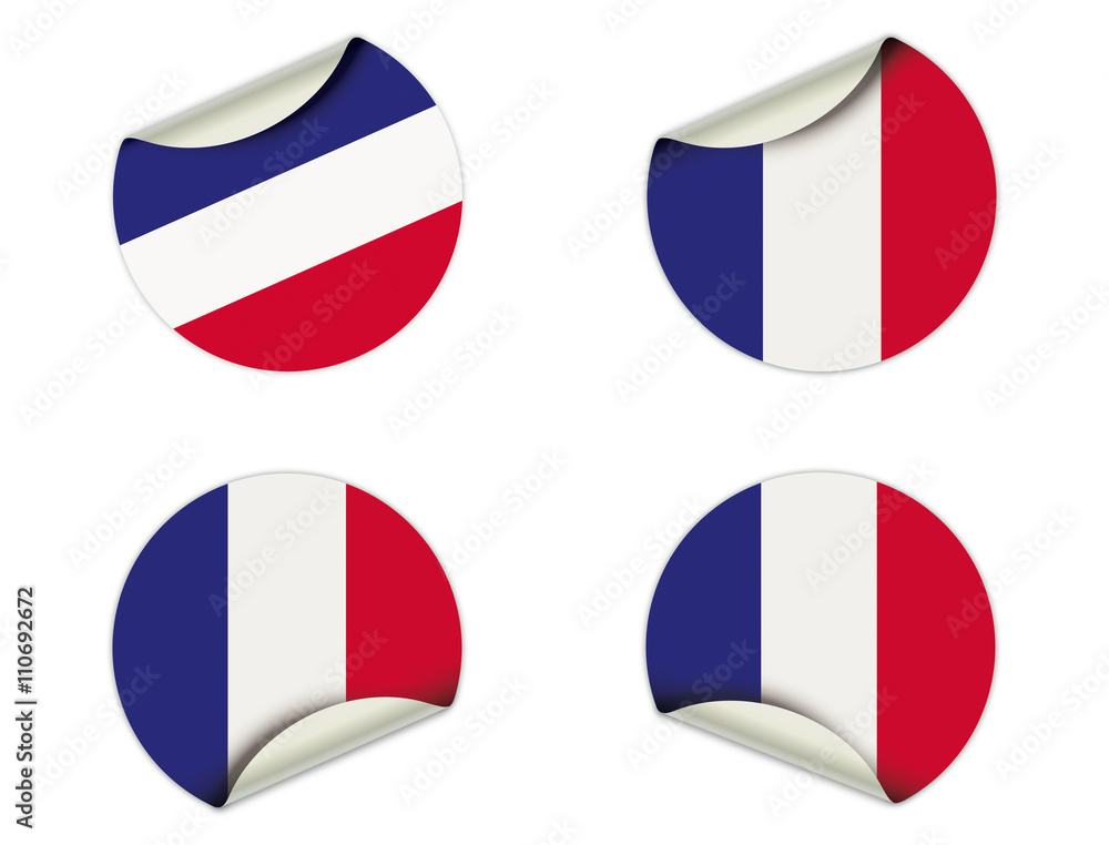 DRAPEAU FRANÇAIS ROND Stock Vector | Adobe Stock