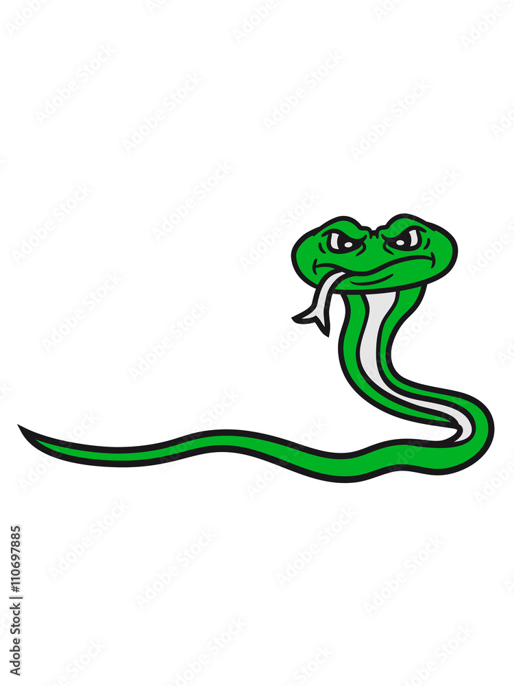 Angry Cartoon Snake