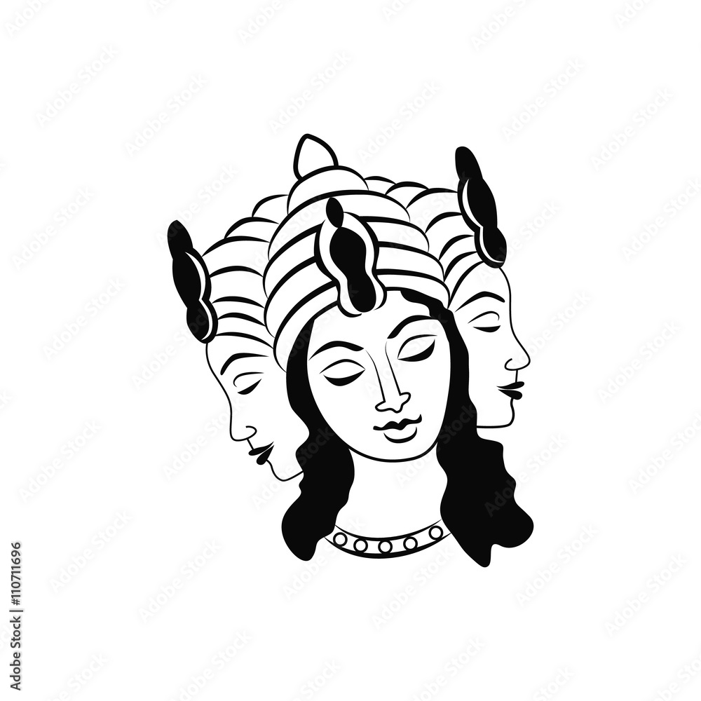 Brahma god illustration Stock Vector | Adobe Stock