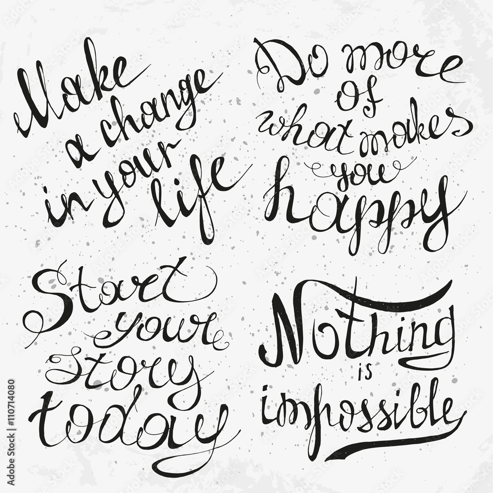 Hand drawn lettering design. Conceptual handwritten phrase. Stock Vector | Adobe Stock