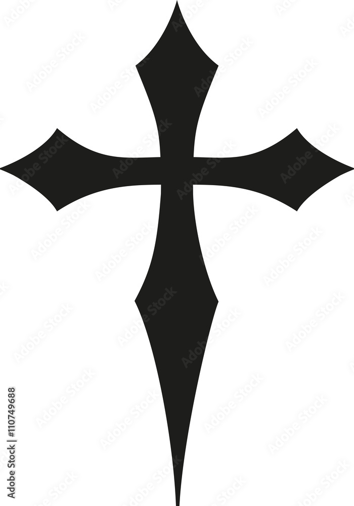 Gothic cross Stock Vector | Adobe Stock