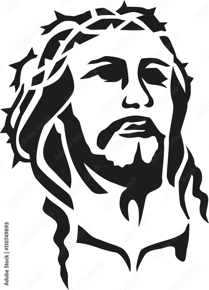 Jesus christ head Stock Vector | Adobe Stock