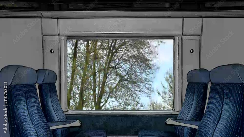 Train window, animation Stock Video | Adobe Stock