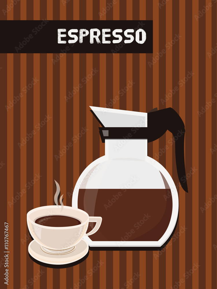 Coffee Background Poster Vector Image Isolated Stock Vector Adobe Stock