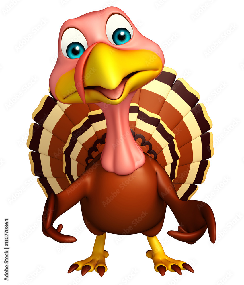 funny Turkey cartoon character Stock Illustration | Adobe Stock