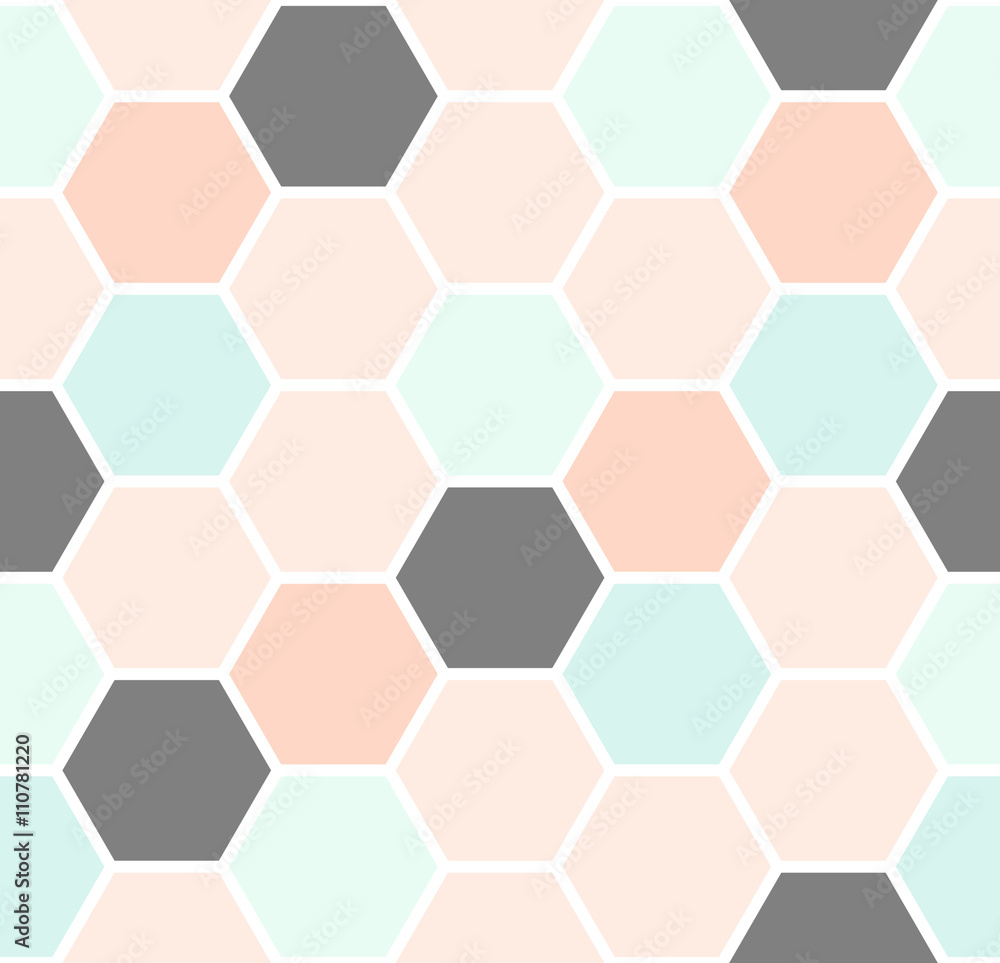 Hexagon Seamless Pattern Stock Vector | Adobe Stock