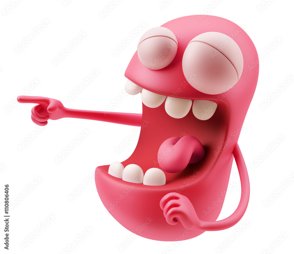 LOL Emoticon Face. 3d Rendering. Stock Illustration | Adobe Stock