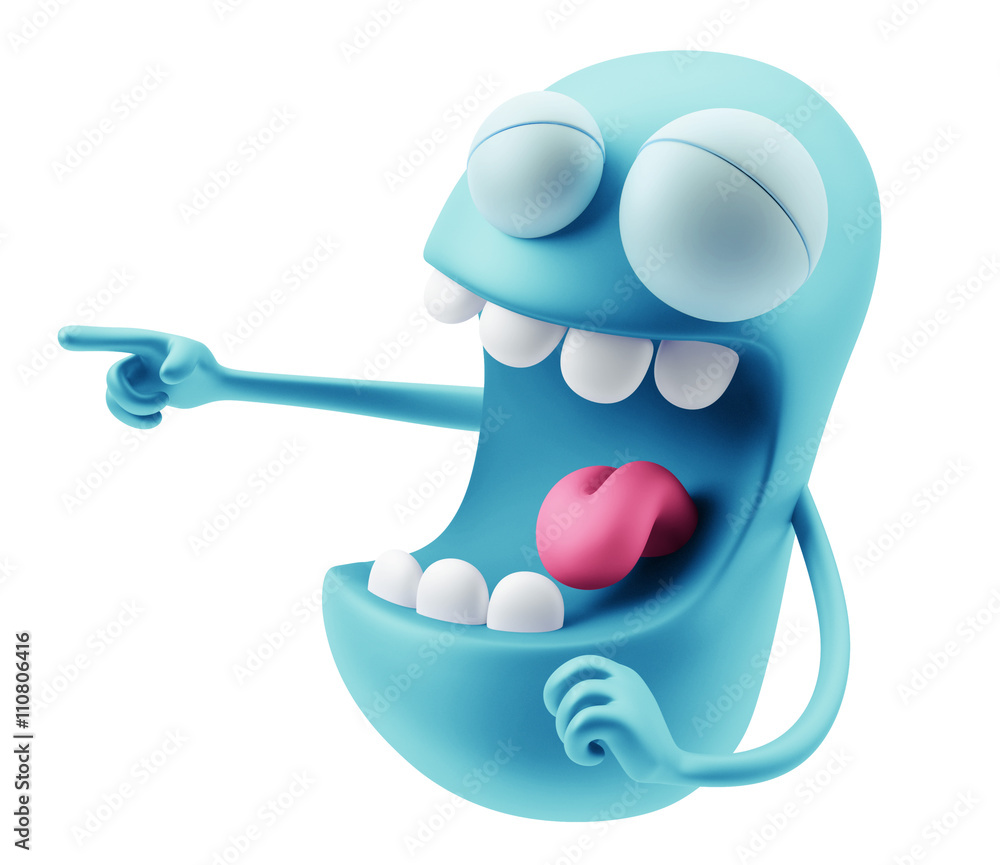 LOL Emoticon Face. 3d Rendering. Stock Illustration | Adobe Stock