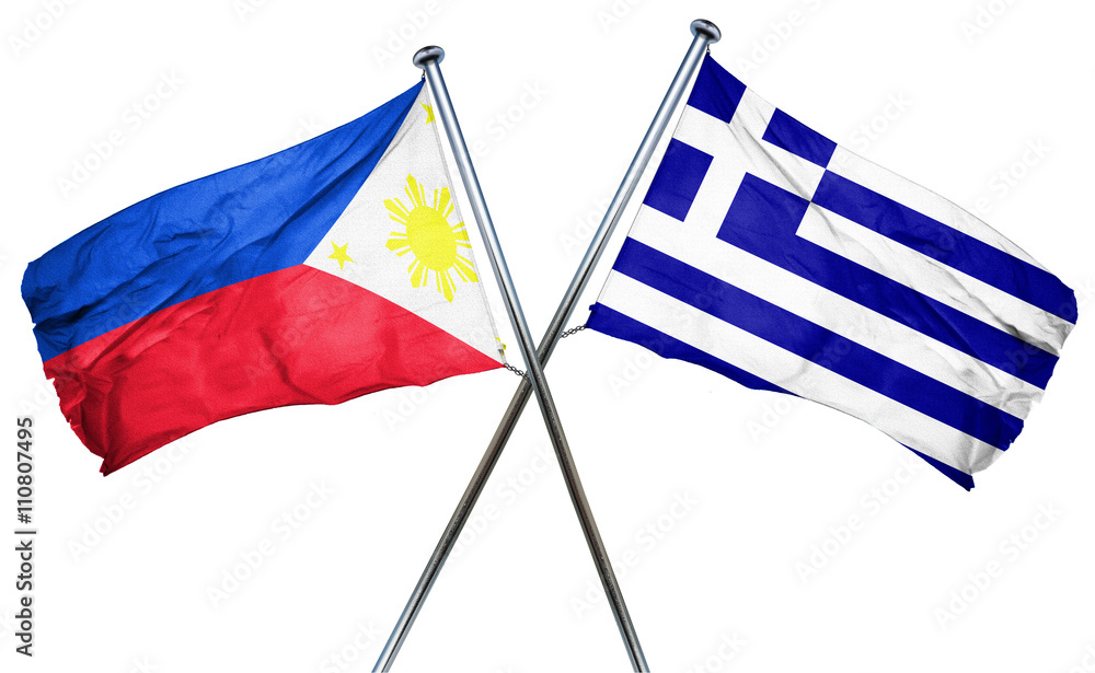 Philippines flag combined with greek flag Stock Illustration | Adobe Stock