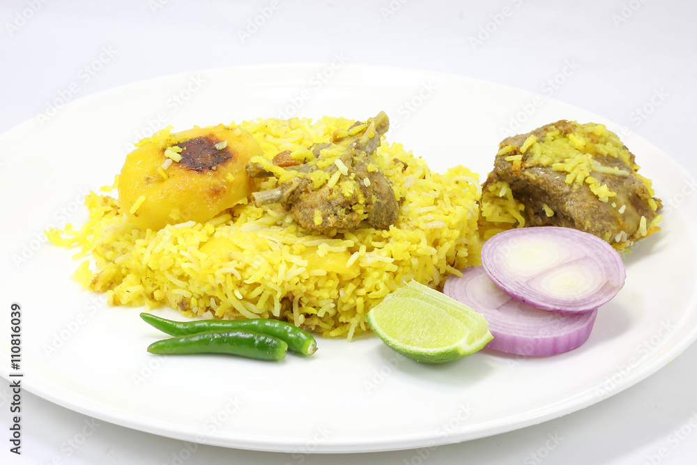 Mutton kacchi biryani Stock Photo | Adobe Stock