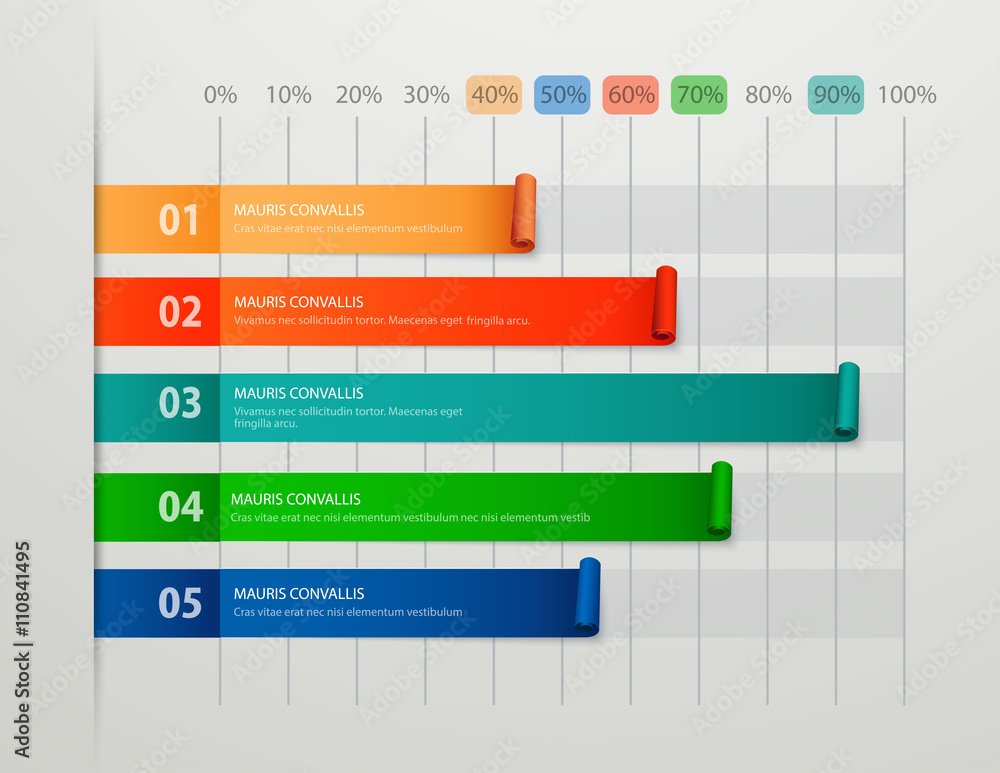 Modern business steps to success chart and graph options template Stock ...