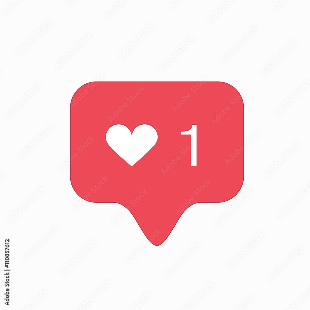 vector modern like pink icon isolated on white Stock Vector | Adobe Stock