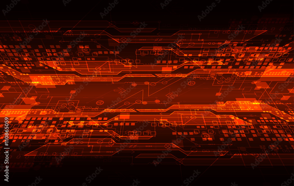Abstract red digital communication technology background. Vector Stock ...