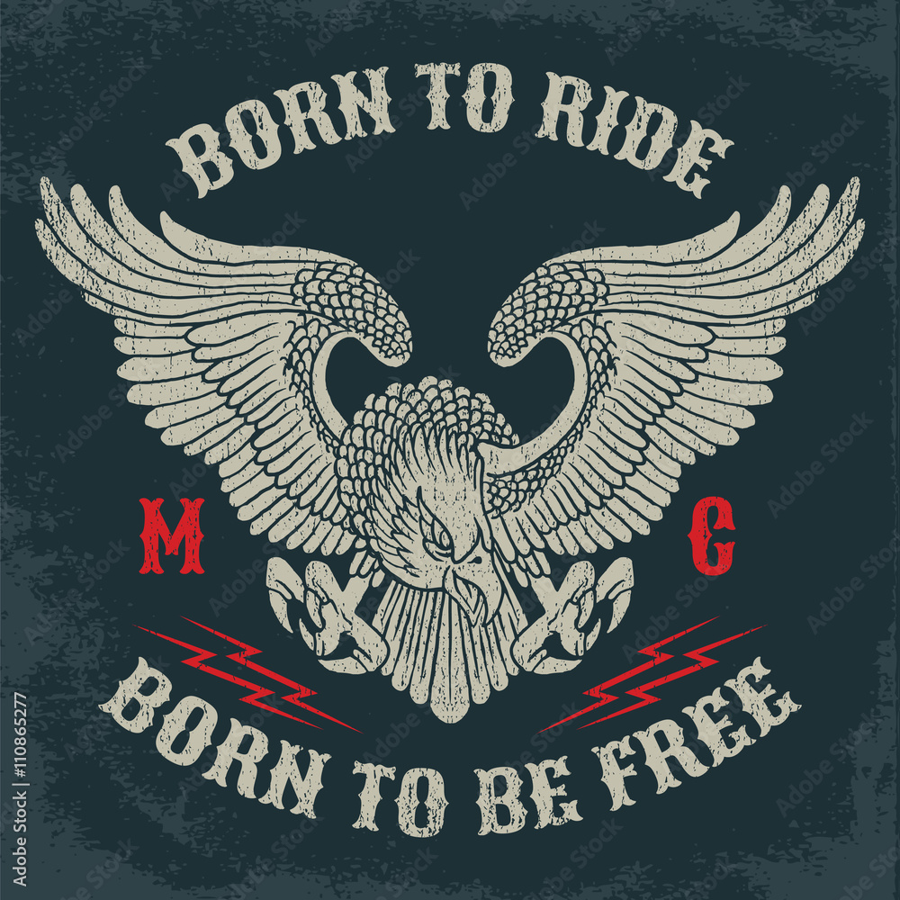 Motorcycle Club Emblem. Stock Vector | Adobe Stock