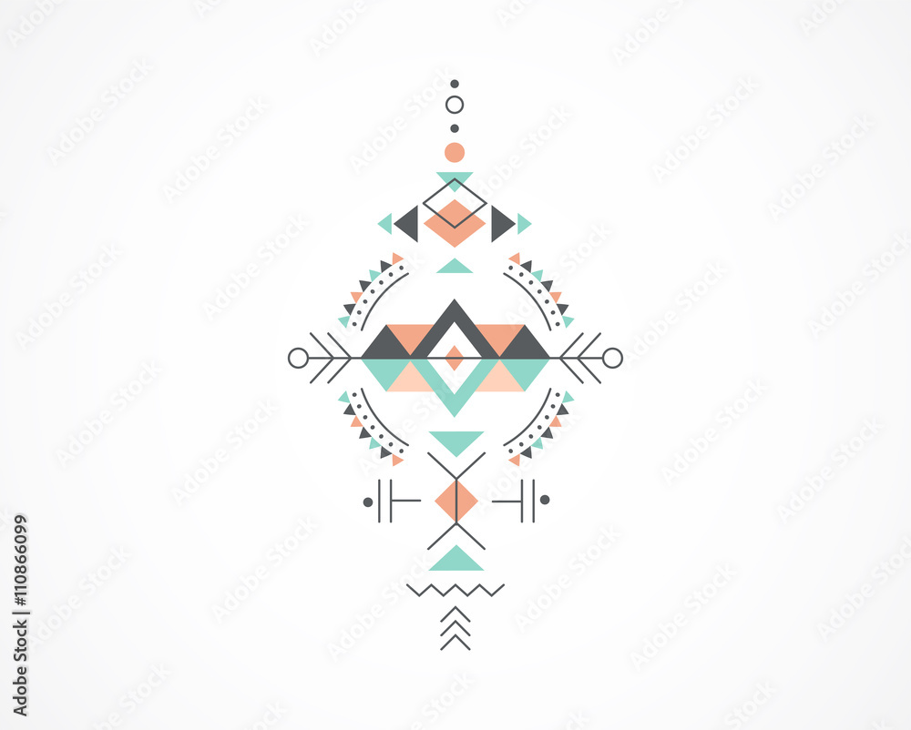 Vetor de Esoteric, Alchemy, sacred geometry, tribal and Aztec, sacred ...