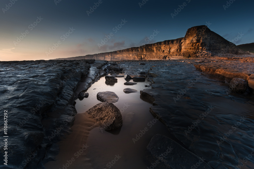 Nash Point Rock Pool The Heritage Coast, South Wales, which features a ...