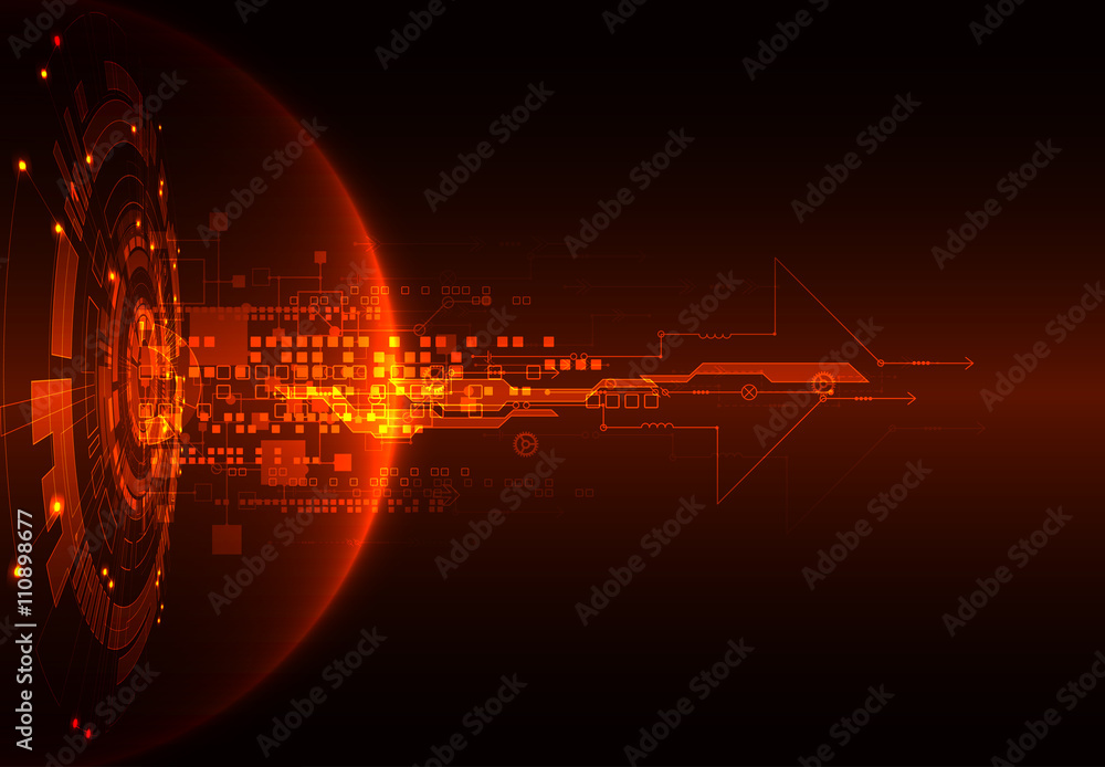 Abstract red digital communication technology background. Vector Stock ...