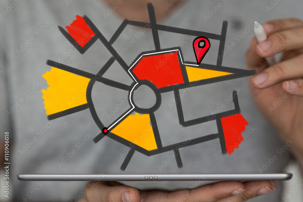 map Stock Illustration | Adobe Stock