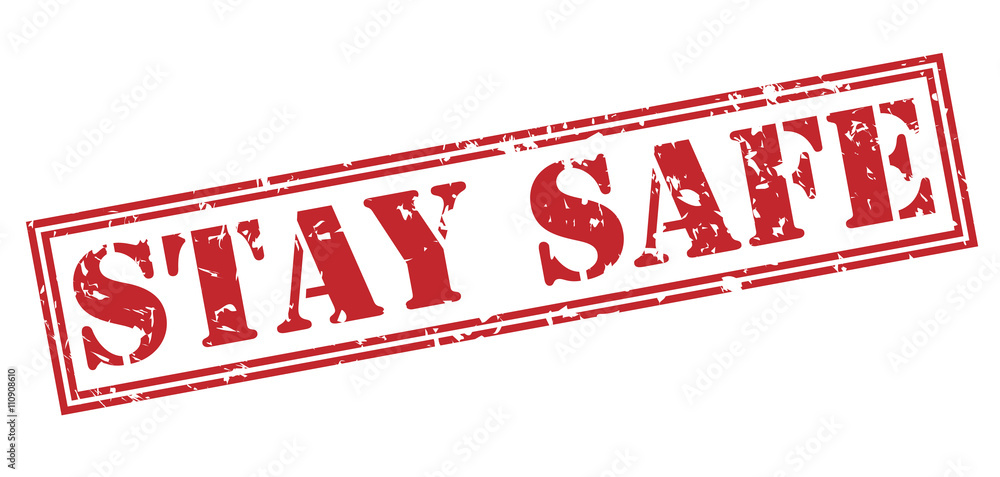 stay safe red stamp on white background Stock Illustration | Adobe Stock
