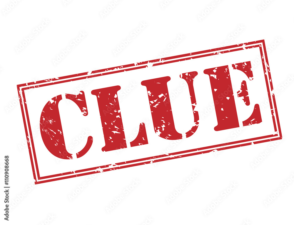 clue red stamp on white background Stock Illustration | Adobe Stock
