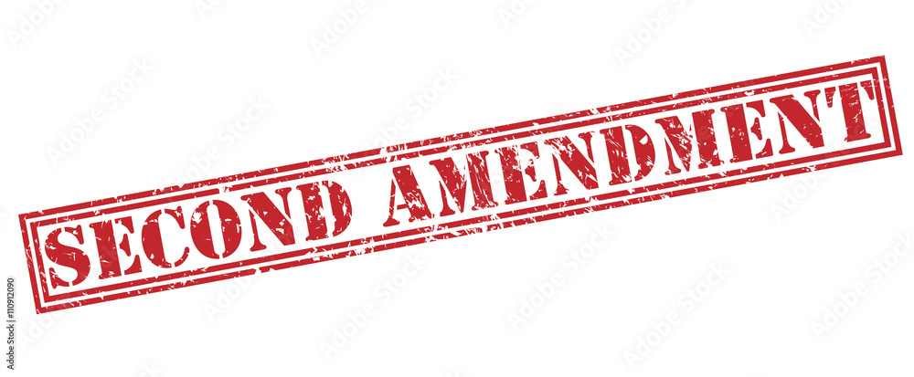 second amendment red stamp on white background Stock Illustration ...