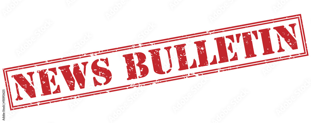 news bulletin red stamp on white background Stock Illustration | Adobe ...