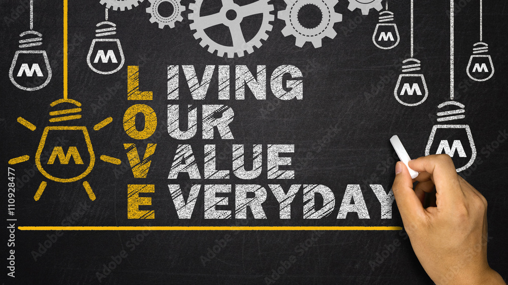 Love Acronym: living our value everyday Stock Photo | Adobe Stock