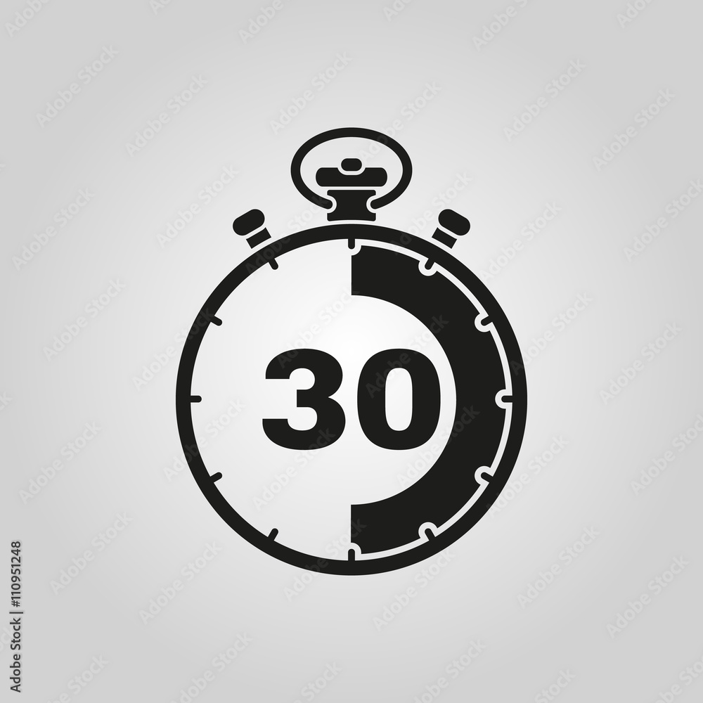 The 30 Seconds Minutes Stopwatch Icon Clock And Watch Timer The 30 Seconds Minutes Stopwatch Icon Clock And Watch Timer