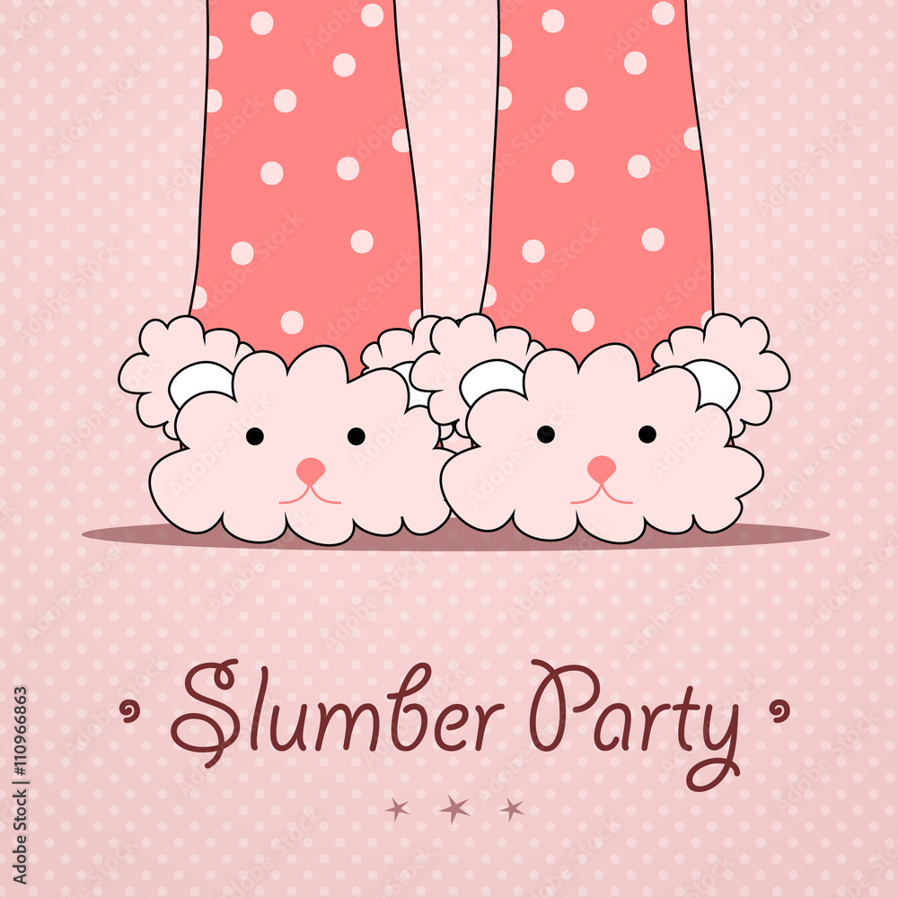 Slumber party invitation Stock Vector | Adobe Stock
