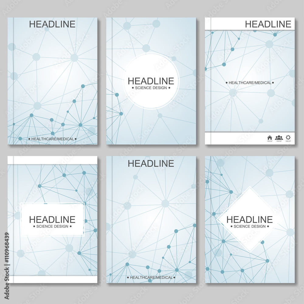 Science vector background. Modern vector templates for brochure, flyer ...