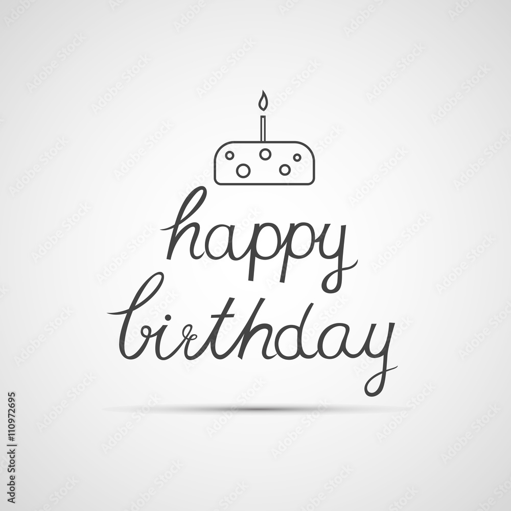 happy birthday font design Stock Vector | Adobe Stock