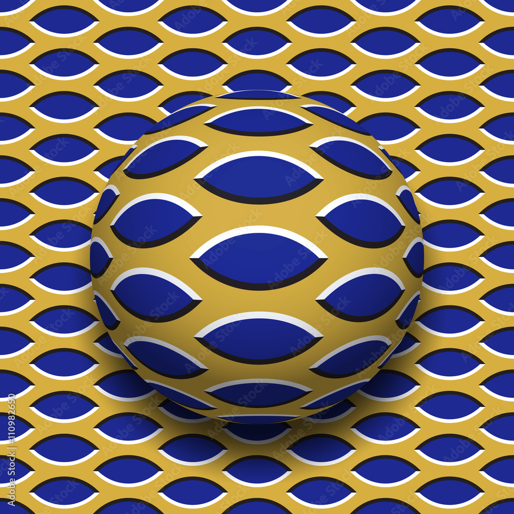 Ball with a pointed ellipses pattern rolling along the pointed ellipses ...