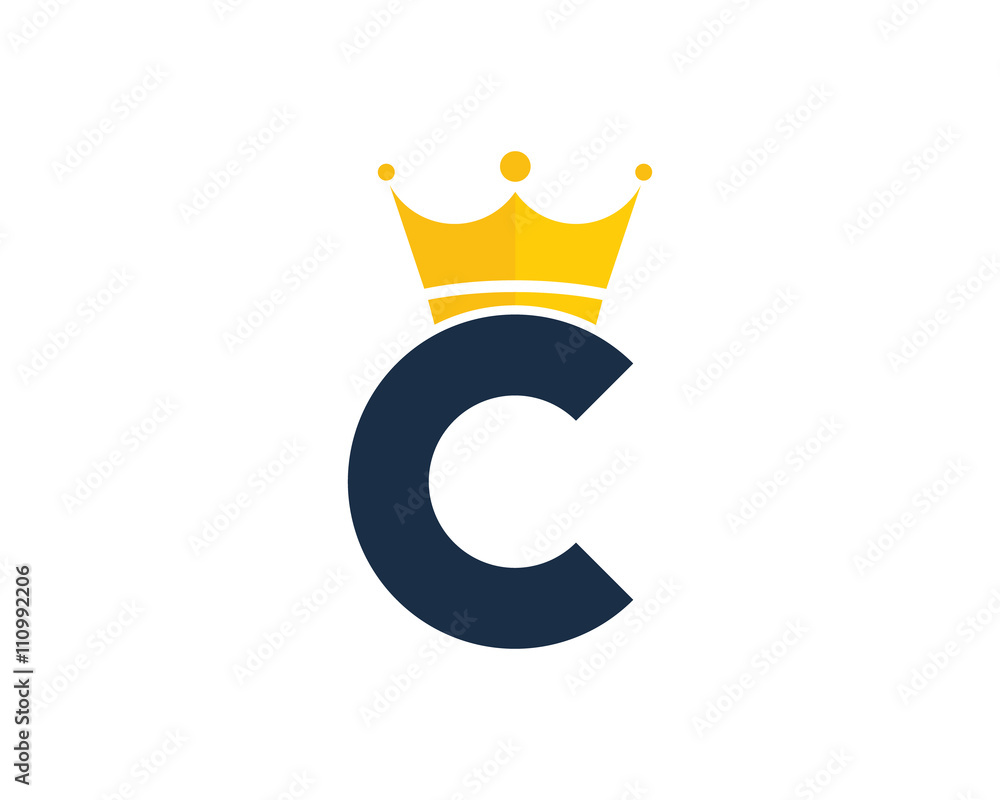 Letter C Royal King Stock Vector | Adobe Stock