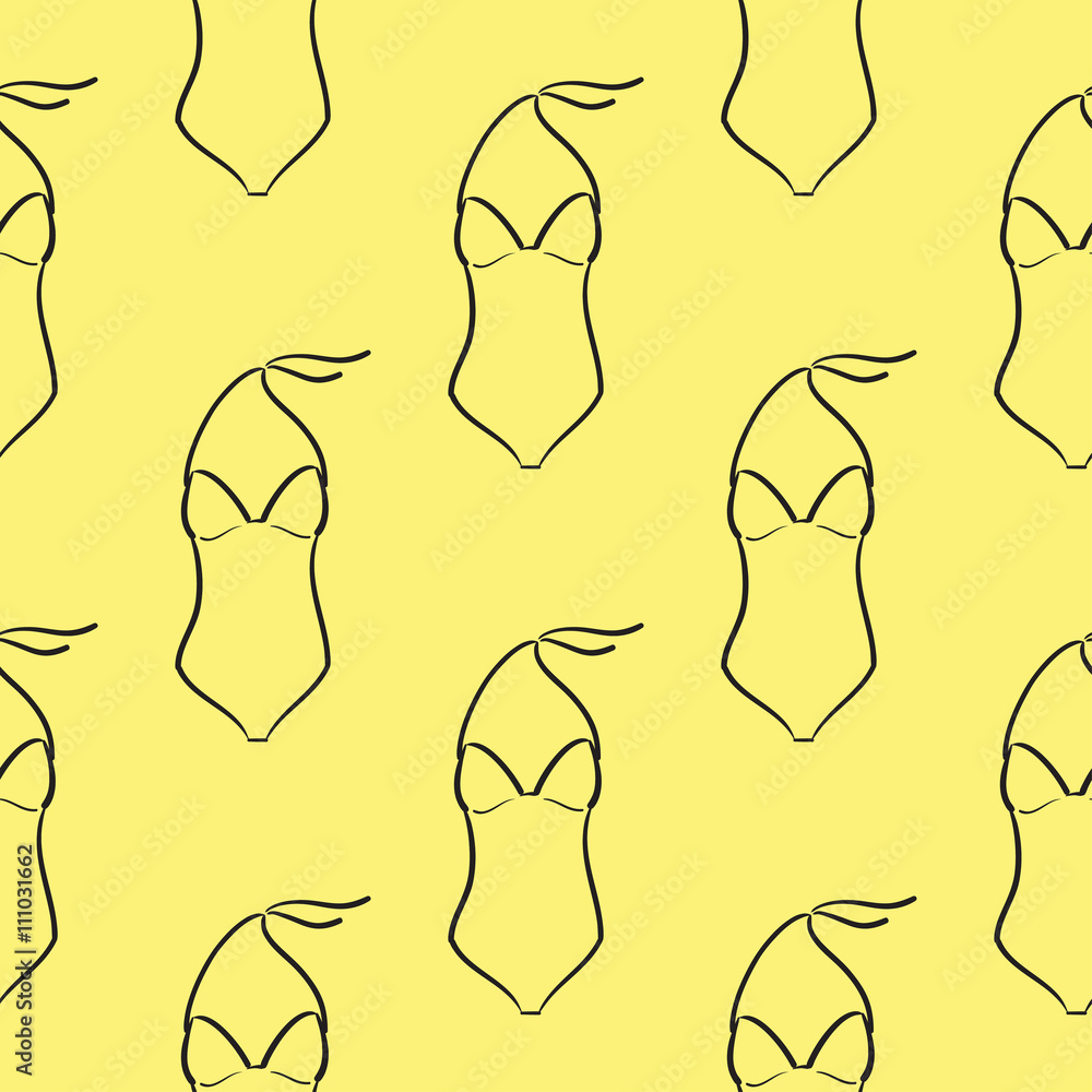 Vector swimsuit seamless pattern. Modern texture. Repeating endless ...