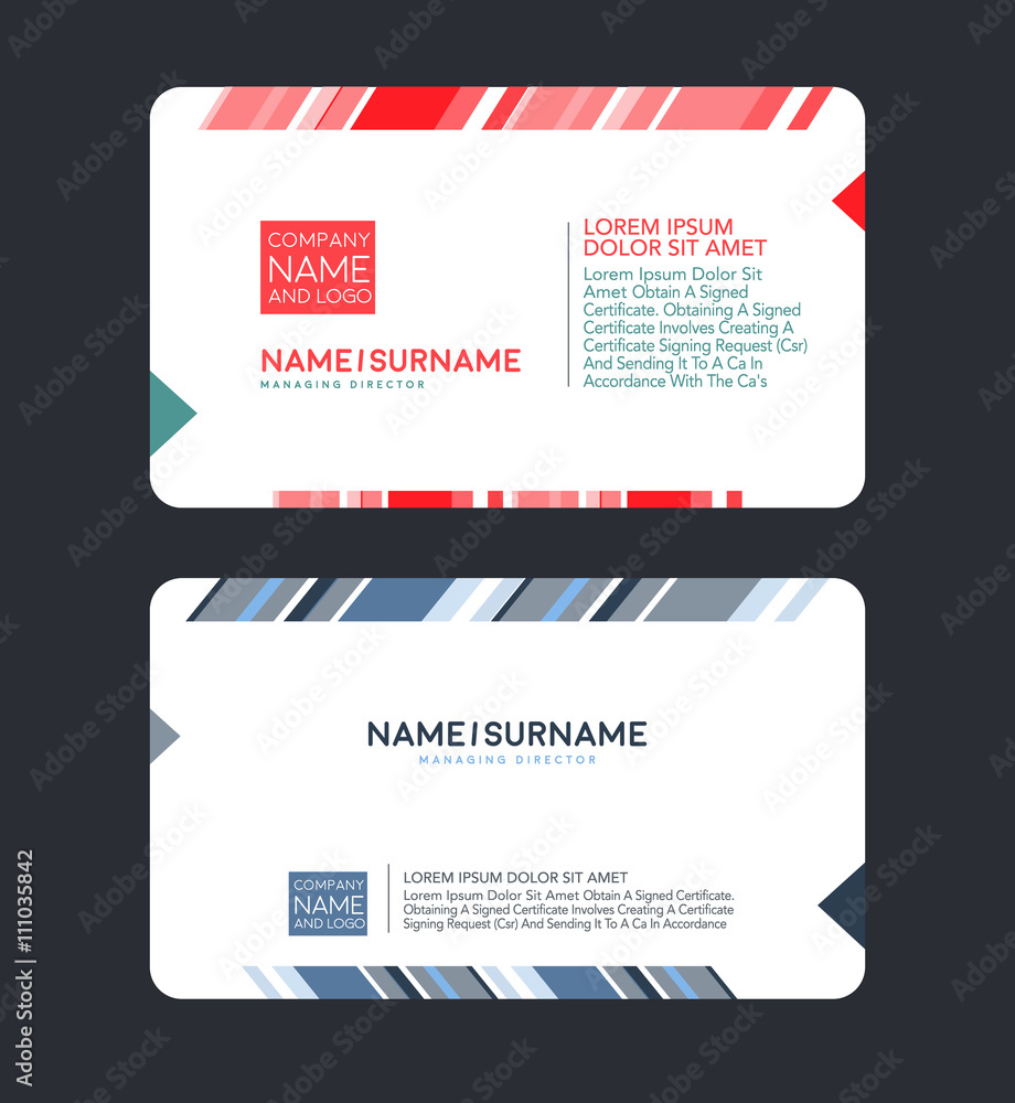 Modern trendy business card design template Stock Vector | Adobe Stock Modern trendy business card design template Stock Vector | Adobe Stock