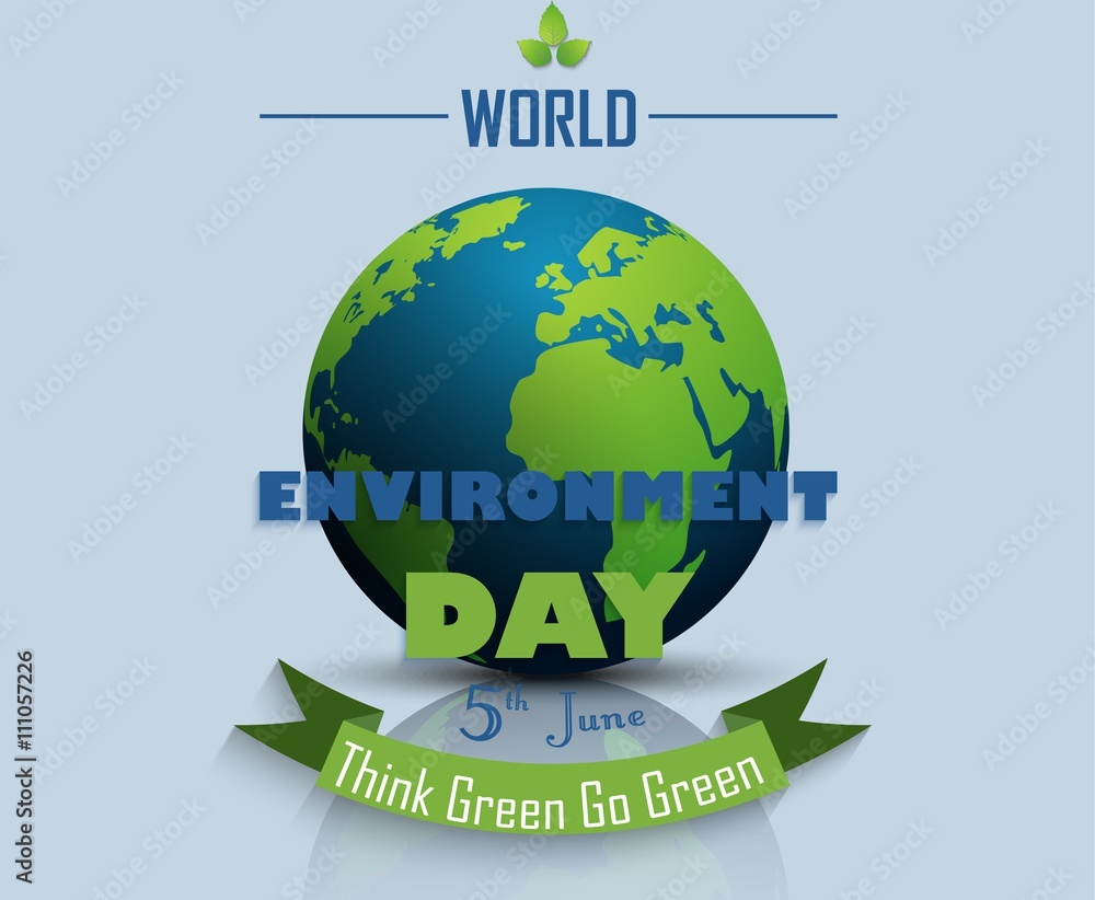 World environment day background with globe Stock Vector | Adobe Stock