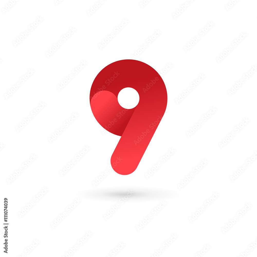 Number 9 logo icon design template elements Stock Vector | Adobe Stock