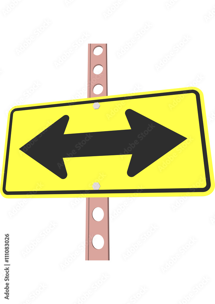 Traffic Sign Double arrow Stock Vector | Adobe Stock