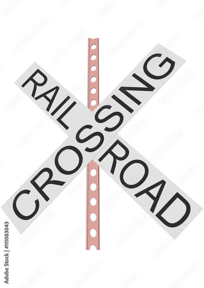 Traffic Sign Level crossing Stock Vector | Adobe Stock