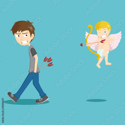 Cupid Shooting People With Arrows