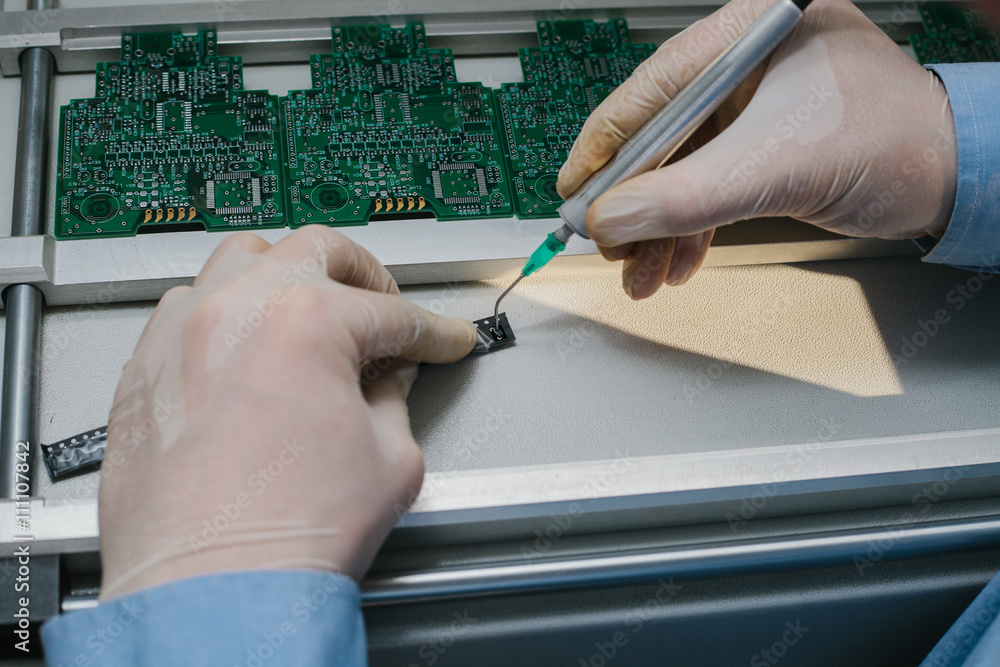 microchip production factory Stock 写真 | Adobe Stock