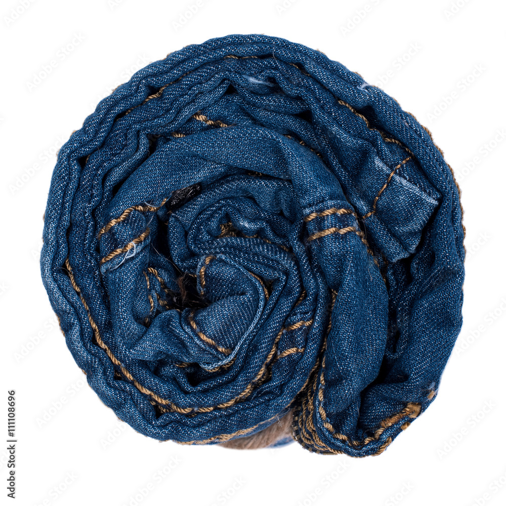 Denim on isolated white background Stock Photo | Adobe Stock